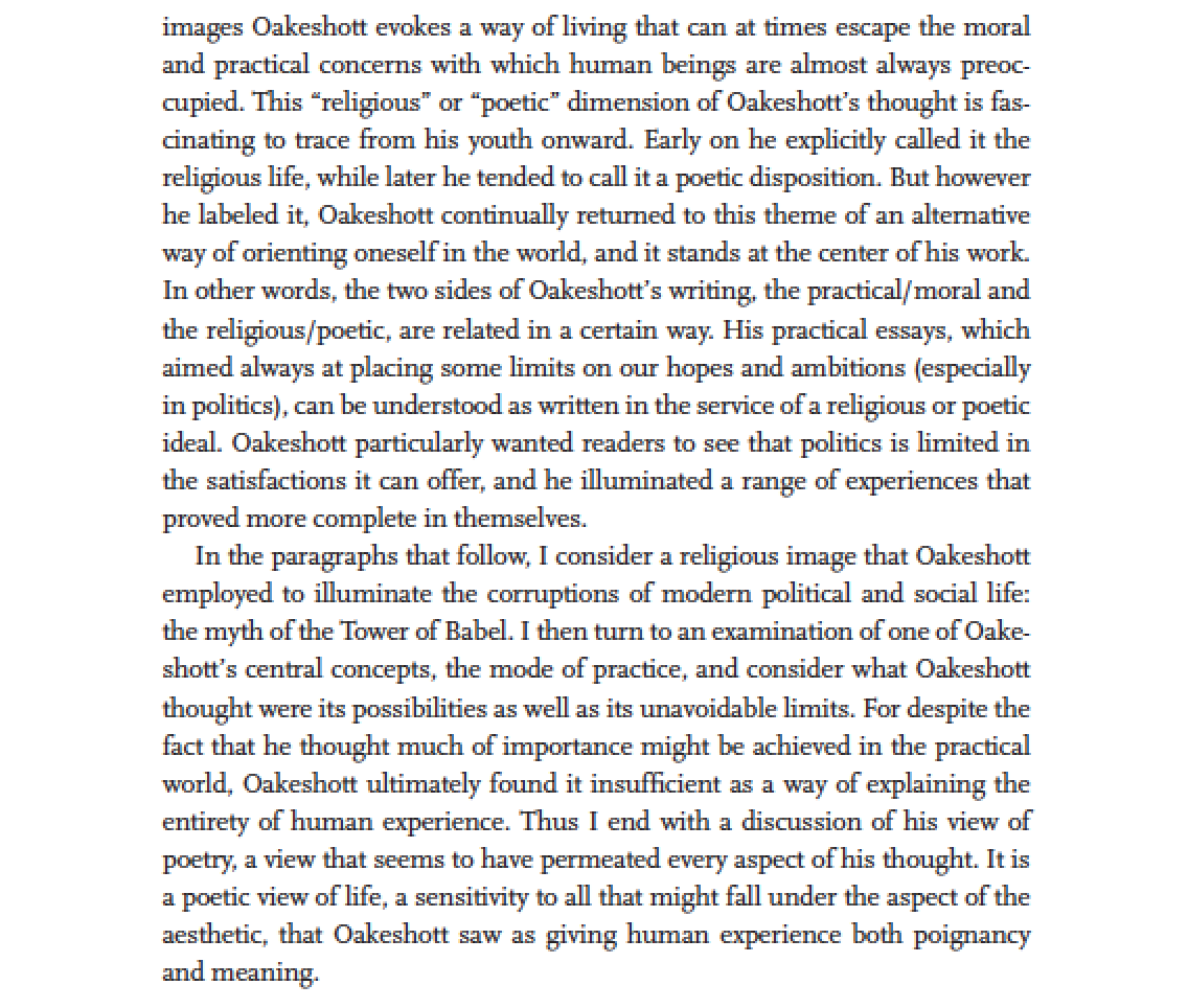 The Religious Sensibility of Michael Oakeshott – manwithoutqualities